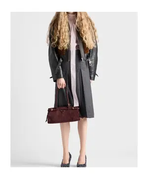 Prada Pleated Midi Skirt - Slate Grey