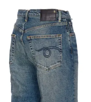 R13 Logo Patch Straight-leg Jeans