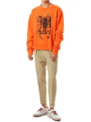 Off-White Logo Printed Crewneck Sweater