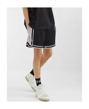 Fendi Mesh Bermuda Shorts With Jacquard Logo Ribbons