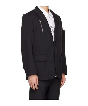 Helmut Lang Single-breasted Blazer With Zip Detail