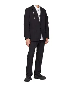 Helmut Lang Single-breasted Blazer With Zip Detail