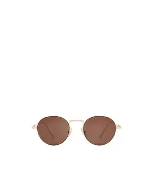 Celine Metal Frame Round Sunglasses - Brown