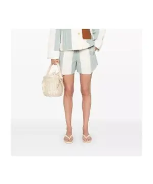 FORTE_FORTE Wide-leg Striped Shorts