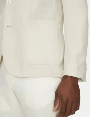 Hugo Boss Long-sleeved Suit Jacket - White