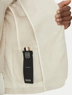 Hugo Boss Long-sleeved Suit Jacket - White
