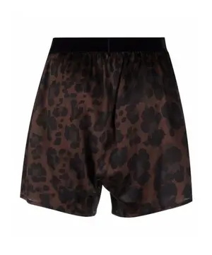 TOM FORD Leopard Print Boxer Shorts - Black