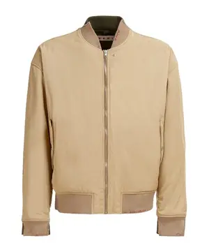 Marni Contrast Back Twill Bomber Jacket - Nude