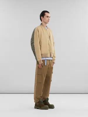 Marni Contrast Back Twill Bomber Jacket - Nude