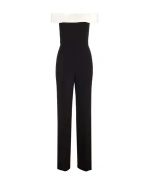 Roland Mouret Strapless Stretch Jumpsuit - Black