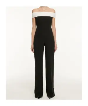 Roland Mouret Strapless Stretch Jumpsuit