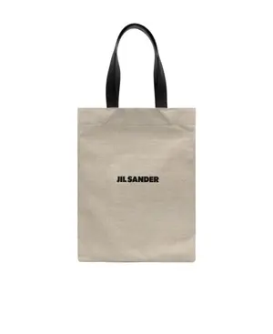 JIL SANDER Jil Sander Logo Detailed Tote Bag Beige