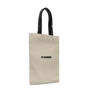 JIL SANDER Logo Detailed Tote Bag - Beige