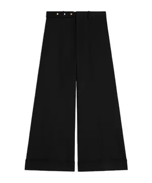 Celine Cotton Twill Docks Trousers - Black