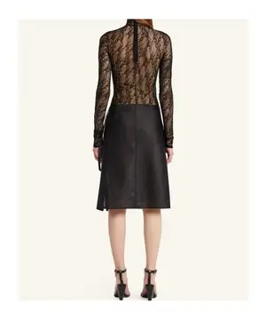 COURREGES Lace Mockneck Top