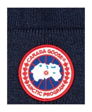 Canada Goose Logo Patch Beanie - Black