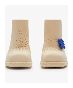 Burberry Equestrian Knight Square-toe Slip-on Mules - Nude