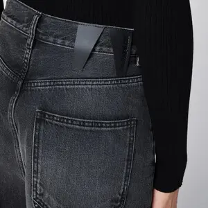 DARKPARK Belted Washed Denim Jeans - Black