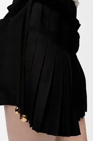 Loewe Pleated Viscose And Linen Shorts