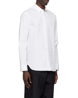 JIL SANDER Long-sleeved Poplin Shirt - White