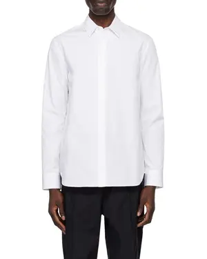 JIL SANDER Long-sleeved Poplin Shirt - White