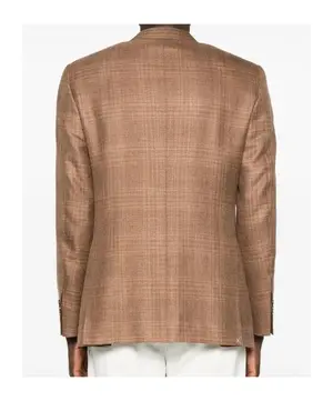 Canali Long Sleeve Blazer - Brown