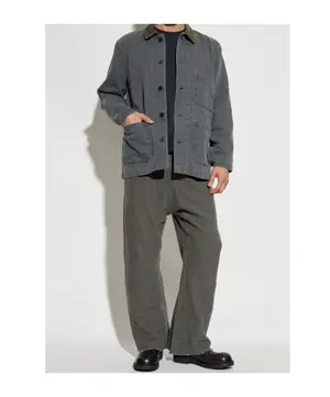 Officine Générale Corduroy-collar Denim Shirt Jacket