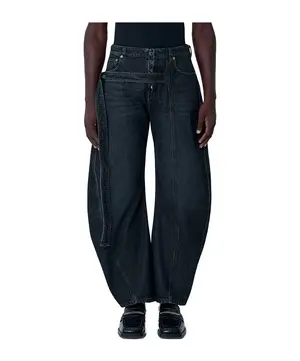 JEAN PAUL GAULTIER Denim Strap Jeans - Black