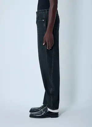 JEAN PAUL GAULTIER Denim Strap Jeans - Black