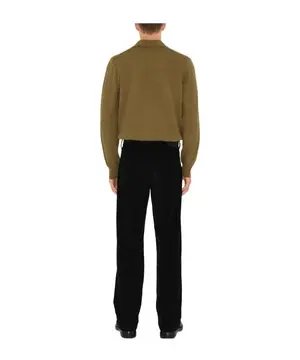 Burberry Long-sleeve Wool Polo Shirt