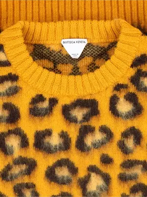 Bottega Veneta Leopard Print Crewneck Jumper