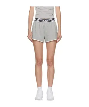 Marissa Chiara Elastic Waistband Shorts With Logo Detail