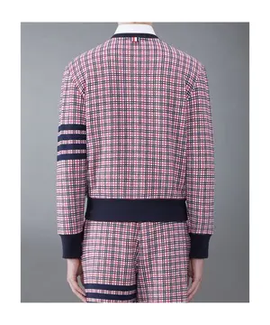 Thom Browne Check Jacquard 4-bar Sweatshirt