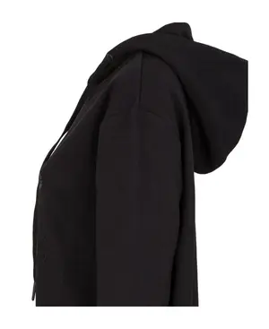 Iceberg Sequined Lip Hoodie Dress - Black