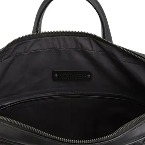 Bottega Veneta Intreciato Leather Briefcase - Black