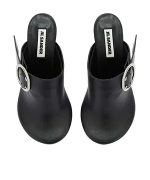 JIL SANDER Buckled Heeled Mules