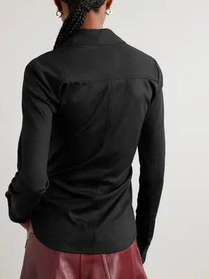 Isabel Marant Étoile Romea Ruched Wool-jersey Shirt