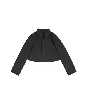 MAISON MARGIELA Cropped Jacket With Raw Hem
