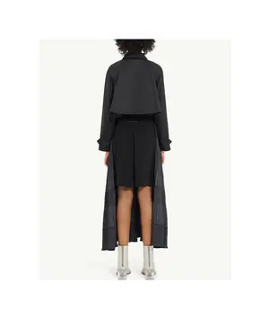 MAISON MARGIELA Cropped Jacket With Raw Hem
