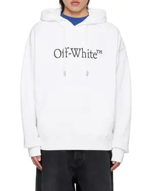 Off-White Bookish Skate Drawstring Hoodie - White
