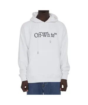 Off-White Bookish Skate Drawstring Hoodie - White