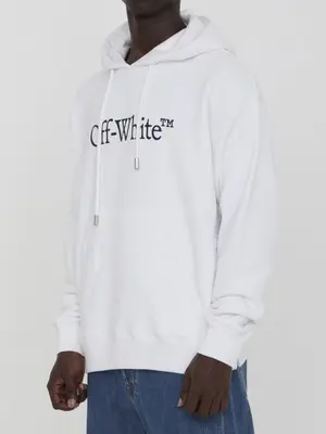 Off-White Bookish Skate Drawstring Hoodie - White