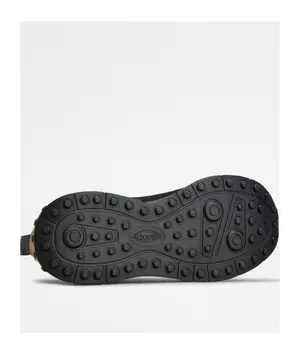 TOD'S Logo Patch Lace-up Sock Sneakers - Black