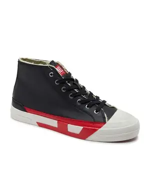 DIESEL® S-d-verse Mid Ii High Top Lace-up Sneakers - Black/red