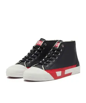 DIESEL® S-d-verse Mid Ii High Top Lace-up Sneakers - Black/red