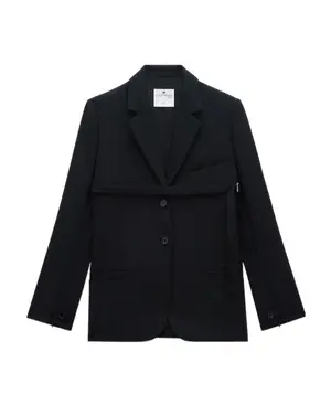 COURREGES Single-breasted Blazer With Removable Straps