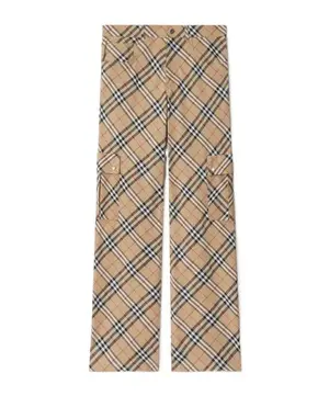Burberry Checkered Straight-leg Cargo Pants - Teacup/pasture