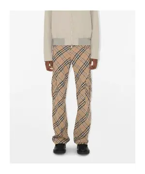 Burberry Checkered Straight-leg Cargo Pants