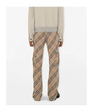 Burberry Checkered Straight-leg Cargo Pants