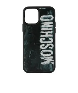 Moschino Painted Logo Iphone 12/12 Pro Phone Case - Black